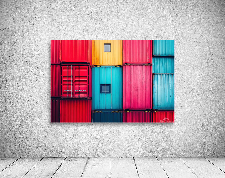 Colorful Shipping Containers by Matthias Hauser Wall Art