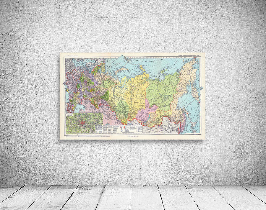 1939 Political Map of the Soviet Union Showing Republic Borders Major ...