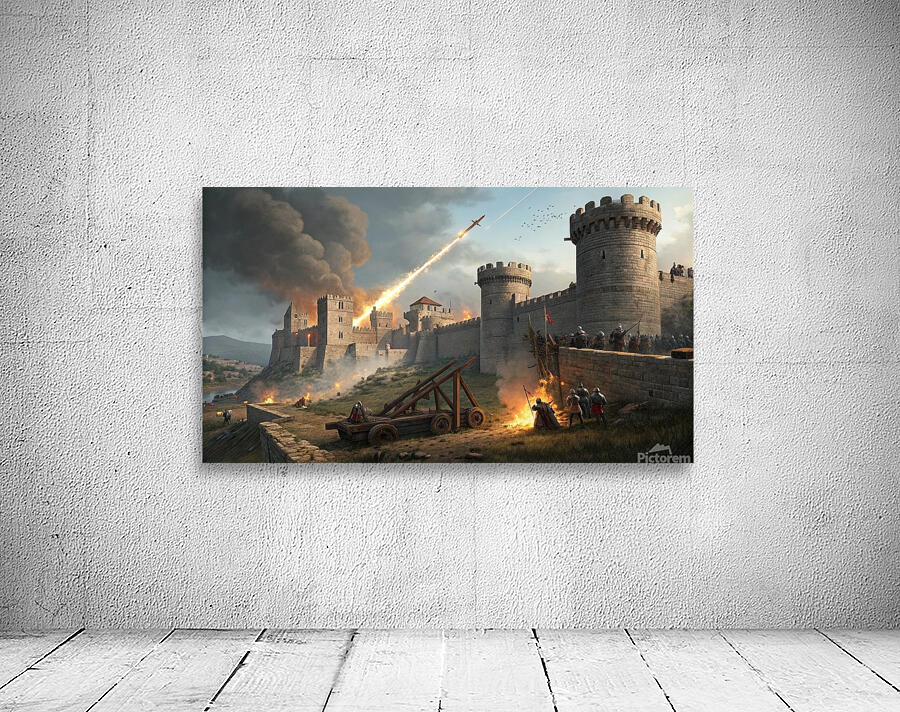 Medieval Castle Siege by ImagineART Wall Art