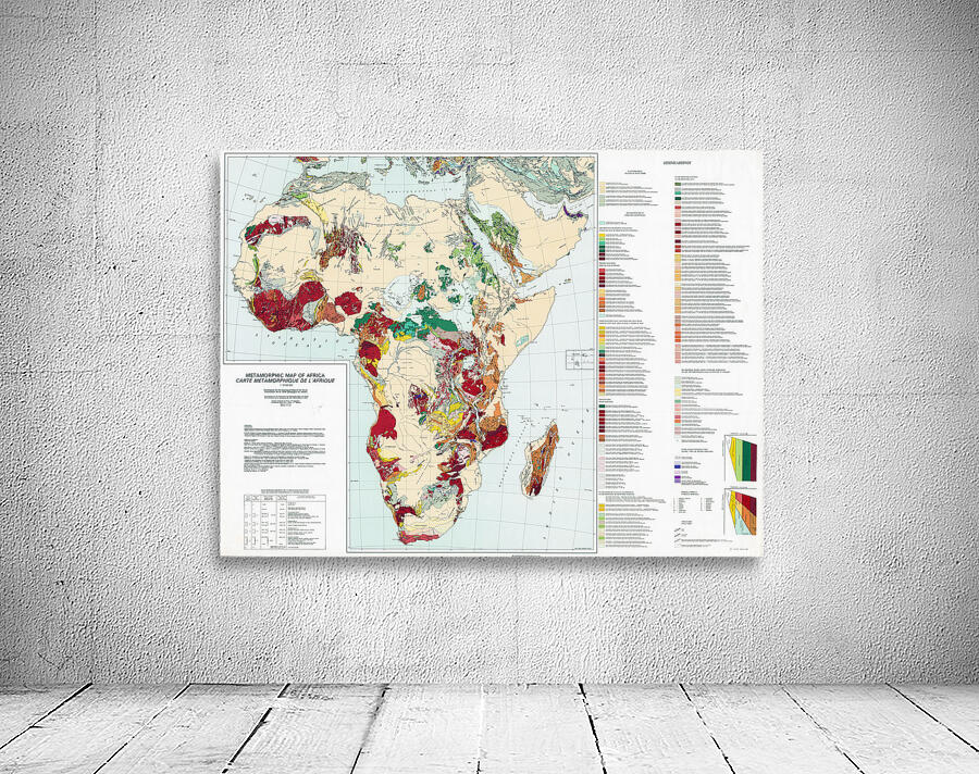 Metamorphic Map of Africa – Geological Formations Showing Rock Types ...