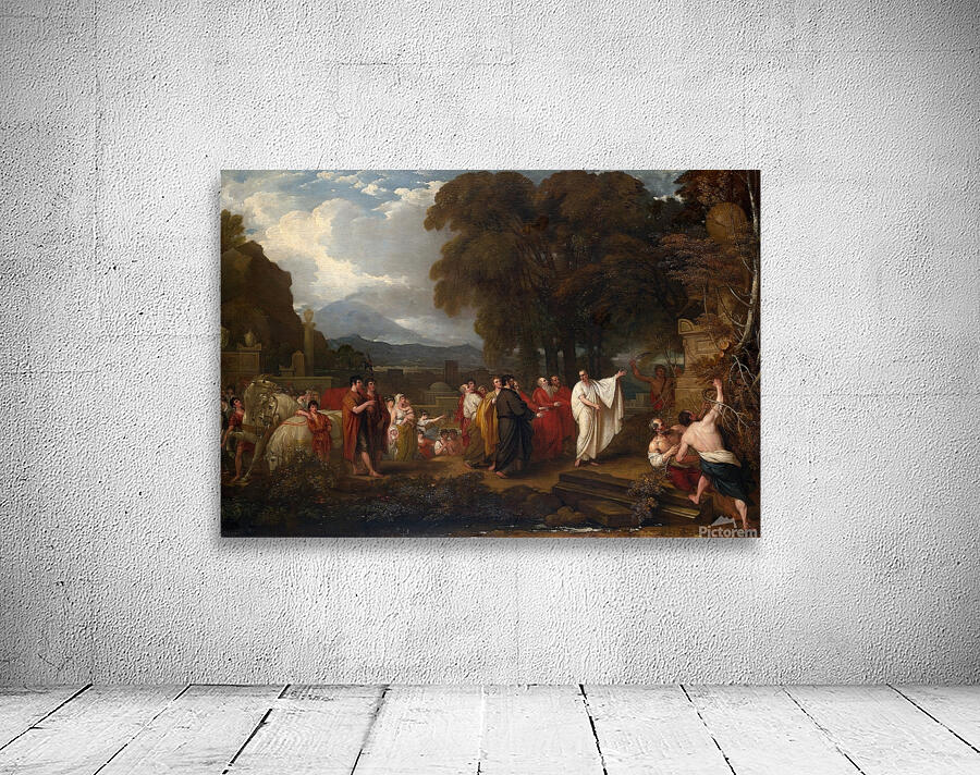 Cicero Discovering the Tomb of Archimedes [1804] by Benjamin West [1738–1820] by MyCozyFineArt ...