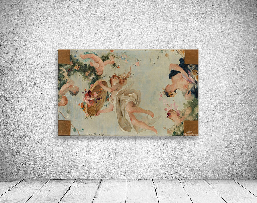 Les Fleurs [1892] by Gabriel Ferrier [1847–1914] by MyCozyFineArt Wall Art