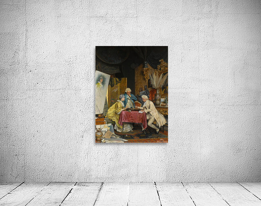 Sala artistica [1884] by Arturo Ricci [1854–1919] by MyCozyFineArt Wall Art