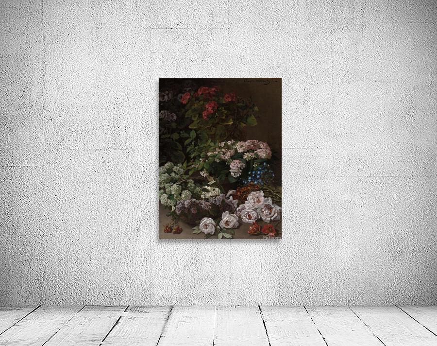 Spring Flowers [1864] by Claude Monet [1840–1926] by MyCozyFineArt Wall Art