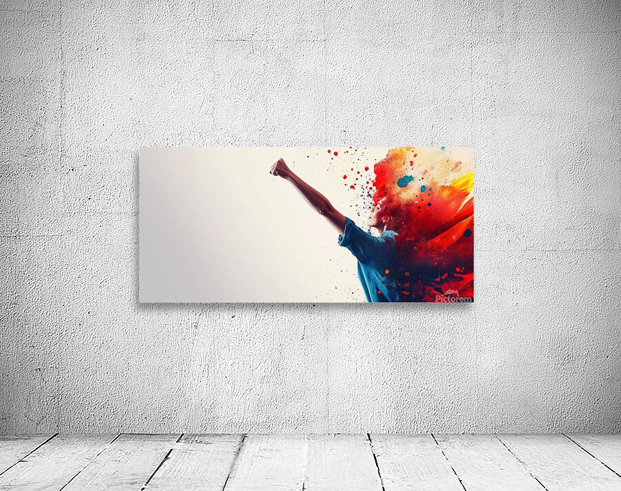 Vibrant explosion of colors represents creativity and empowerment in ...