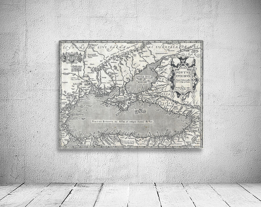 1590 Map of the Black Sea by Abraham Ortelius by History In Your Home ...