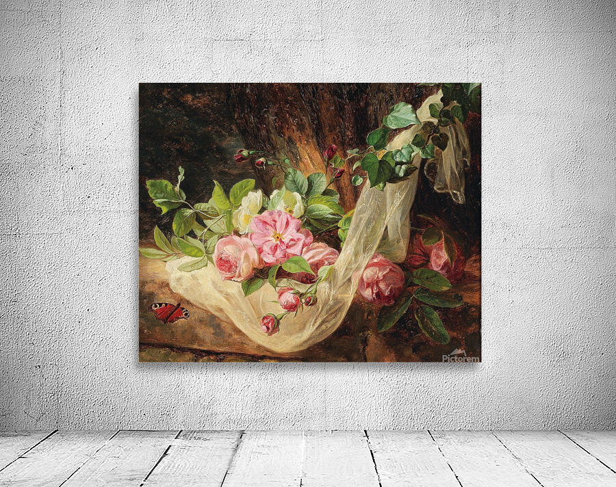 Still Life With Roses On A Forest Floor by Andreas Lach [1817–1882] by ...