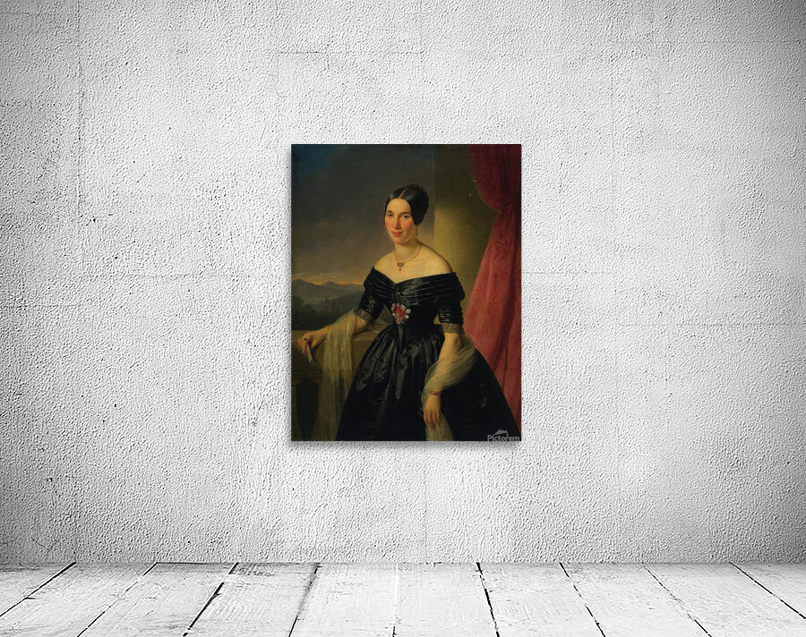 Damenbildnis [1846] by Joseph Weidner [1801–1871] by MyCozyFineArt Wall Art