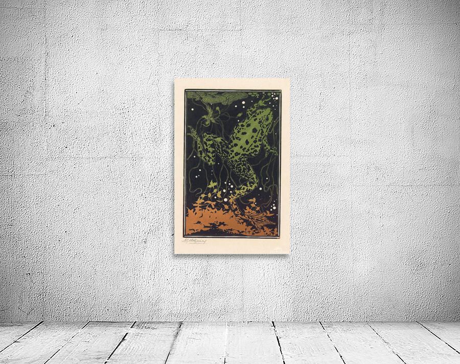 Zwemmende kikker [1887–1924] by Julie de Graag [1877–1924] by MyCozyFineArt Wall Art