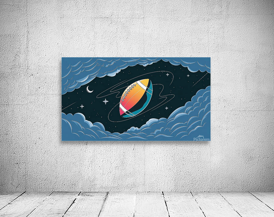 Cosmic Touchdown – Surreal Football in Space Illustration by Ae ArtVibe ...