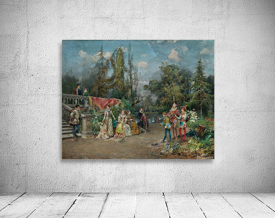 Venetian Court. Minstrel Scene [1881] by Cesare Auguste Detti [1847 ...