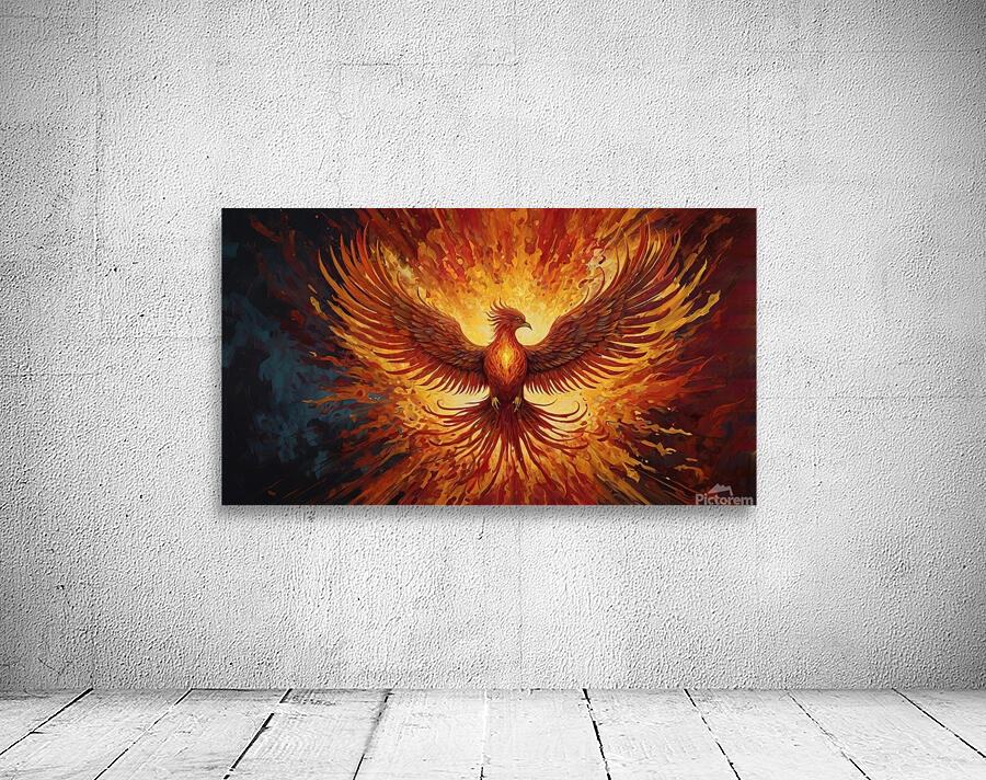 Blazing Phoenix: Rebirth of Fire Wall Art by Printing Zone Wall Art