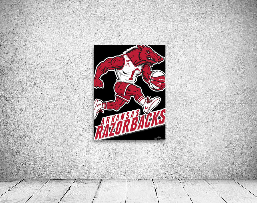 Dynamic Cartoon Razorback Mascot Running In Aggressive Pose by Art8home ...