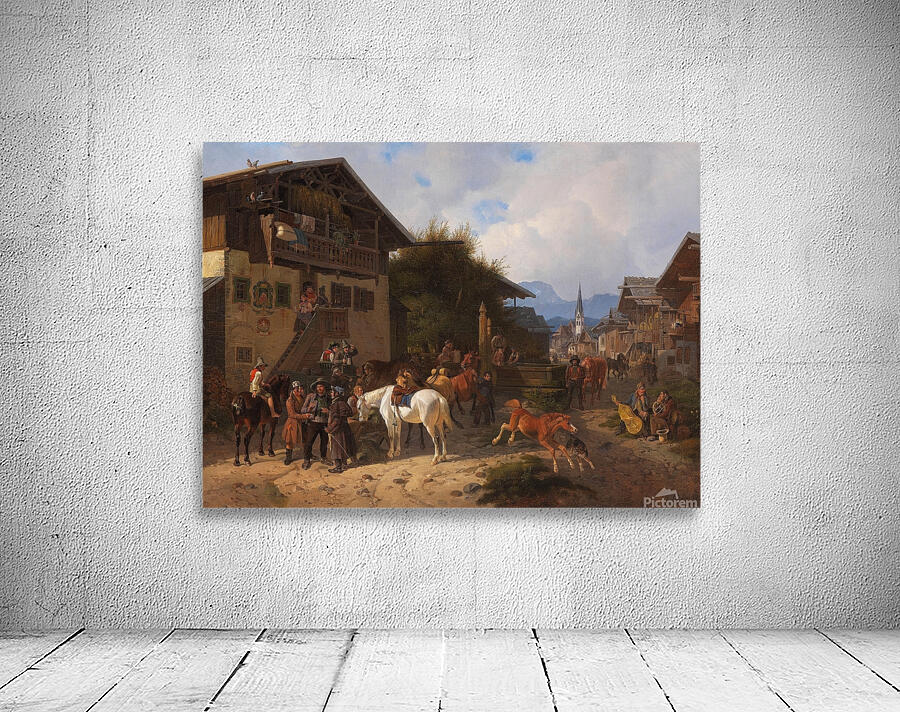 Pferdemarkt in Partenkirchen [1837] by August Franz Schelver [1805–1844 ...