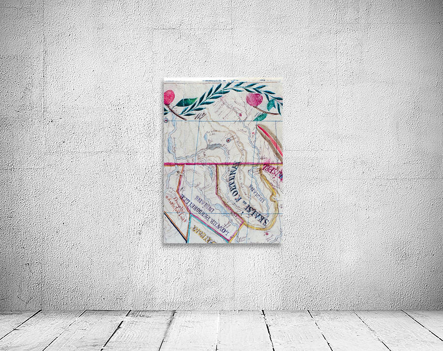 1851 De Smet map of tribes Ktunaxa Homelands by Troy Hunter Wall Art