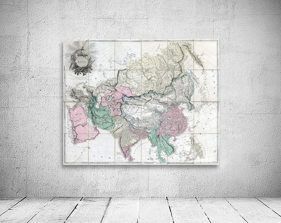 1802 Aaron Arrowsmith Map of Asia by History In Your Home Wall Art