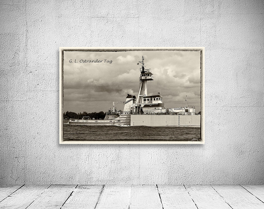 GL Ostrander Tug Detail Antique by Mary Bedy Wall Art