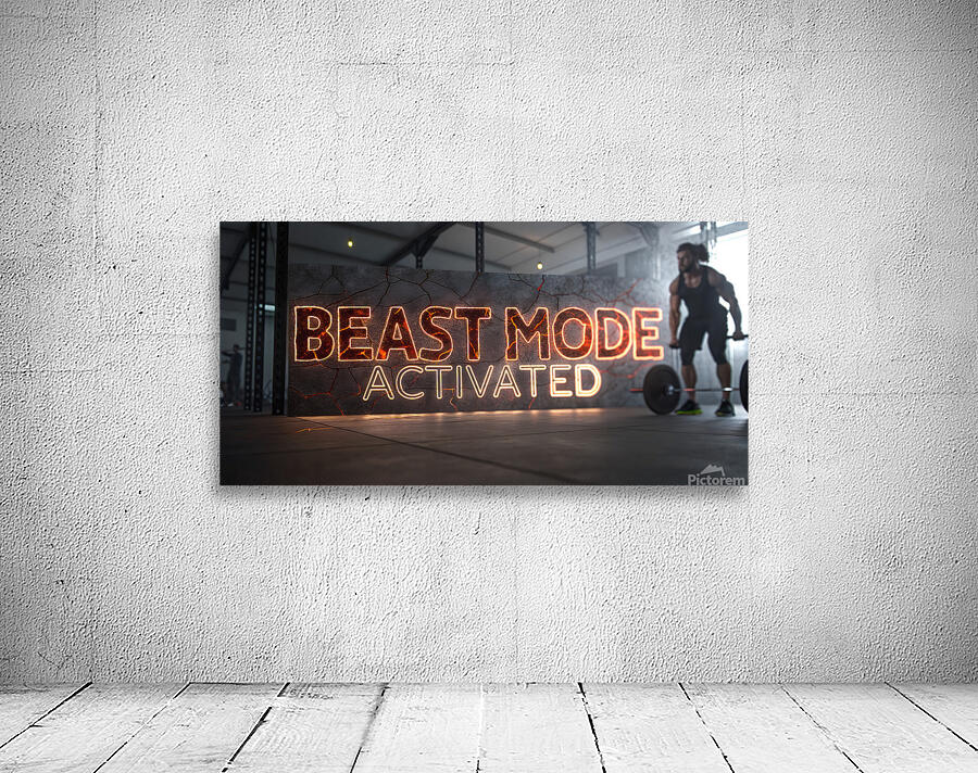 Beast Mode Gym Poster Intense Workout Art Wei by ImagineART Wall Art