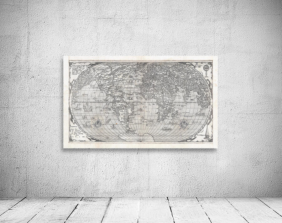 1562 Paolo Forlani Map of the World by History In Your Home Wall Art
