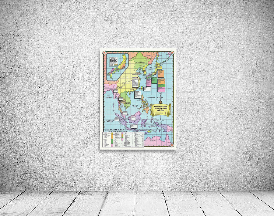 Map of Japanese POW and Civilian Internment Camps During World War II ...