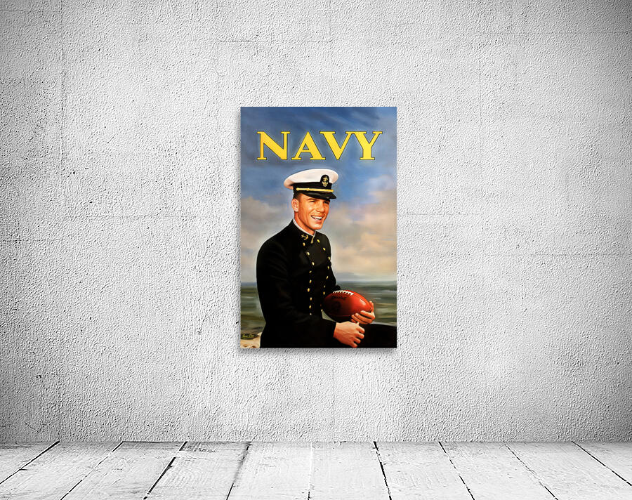 1964 Navy Roger Staubach Art by Row One Brand Wall Art