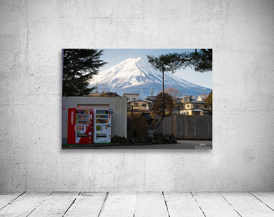 Japan Vibes - Mount Fuji and Vending Machines by Matthias Hauser Wall Art