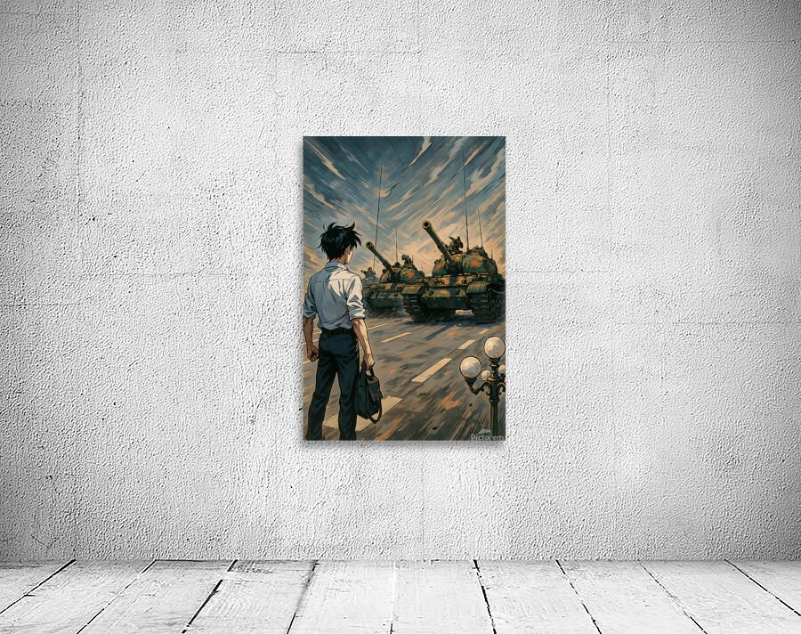 Tank Column Tiananmen Square by Creative Solutions Wall Art