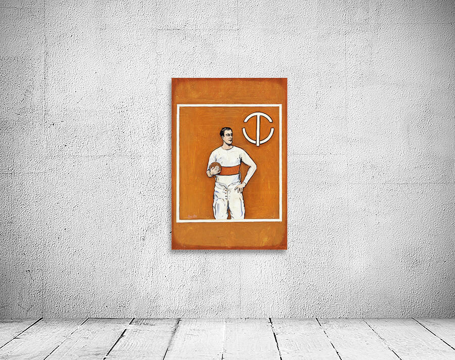 Early 1900s Texas Longhorn Football Player Art by Row One Brand Wall Art