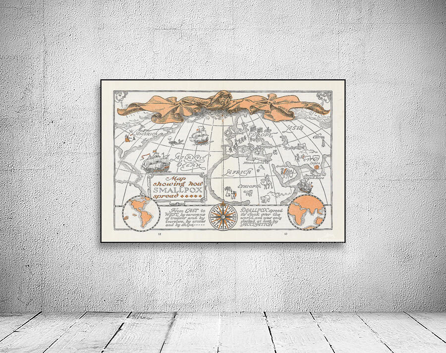 Pictorial Map Showing How Smallpox Spread Across the World by History ...