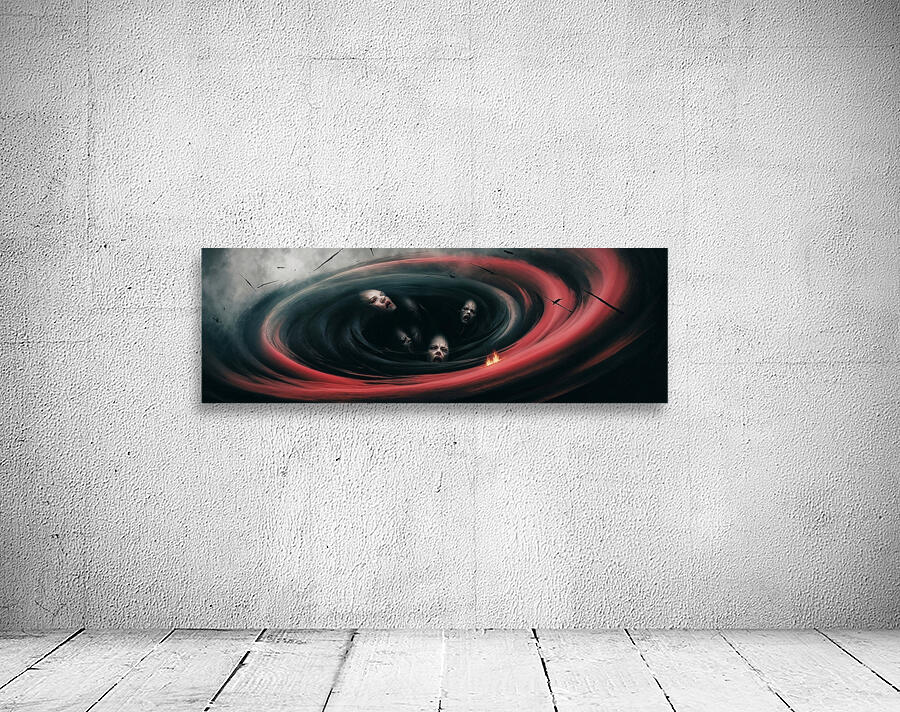 Infernal Vortex of Tormented Souls by ambivalencia Wall Art