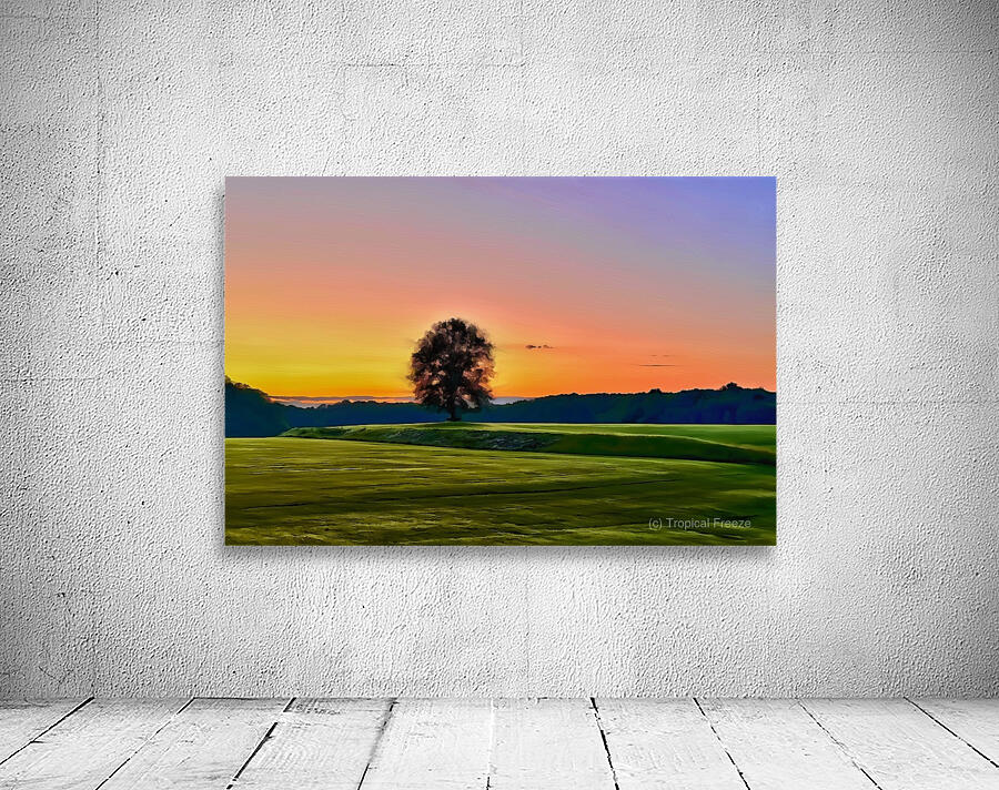 Tree in the Sunset by Tropical Freeze Wall Art