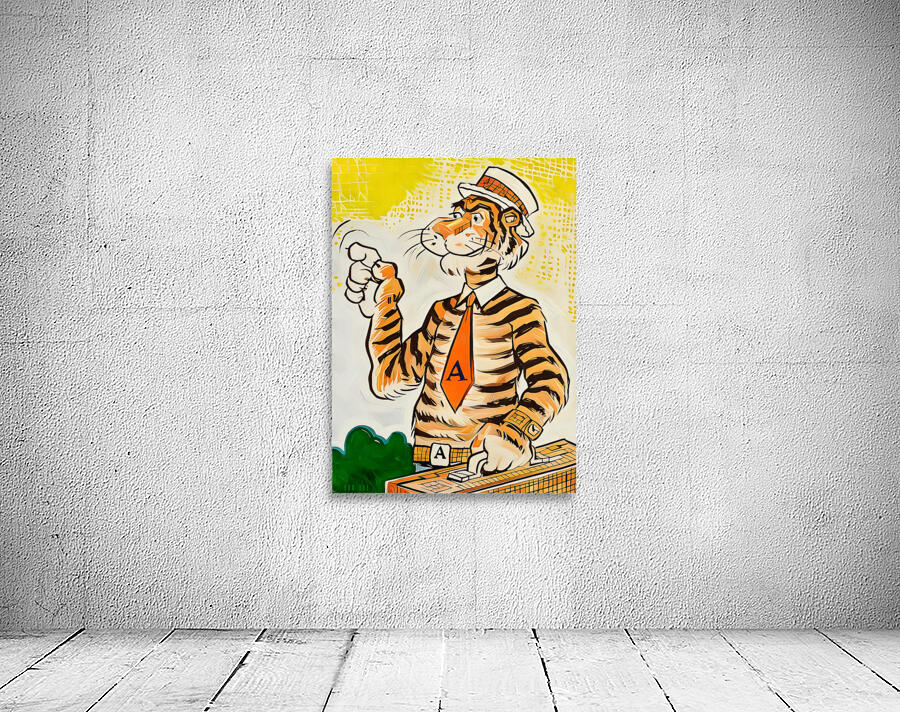 1963 Auburn Tiger Cartoon Art by Neel by Row One Brand Wall Art