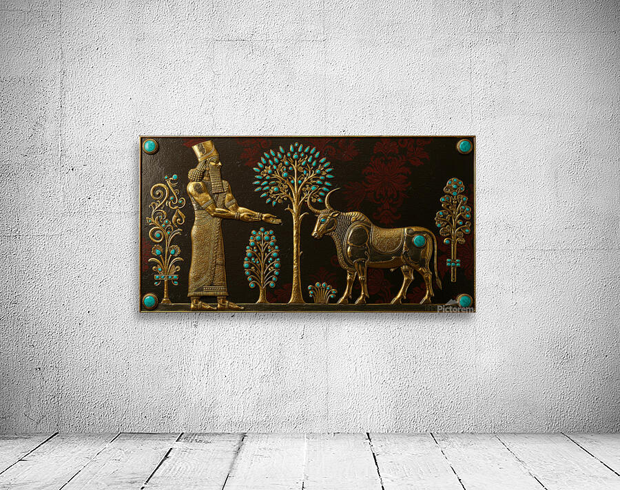 The Babylonian King Hammurabi and The Bull of Heaven Designed with ...