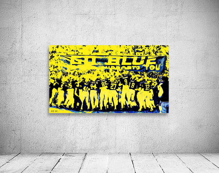 1985 Michigan Wolverines Football Art by Row One Brand Wall Art