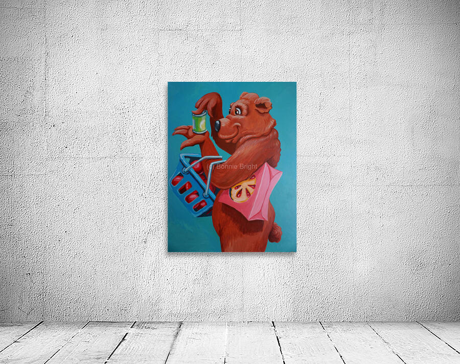 Hungry Bear by Bonnie Bright by Bonnie Bright Wall Art