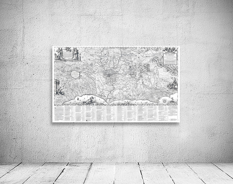 1704 Map of Roman Campagna Italy by History In Your Home Wall Art