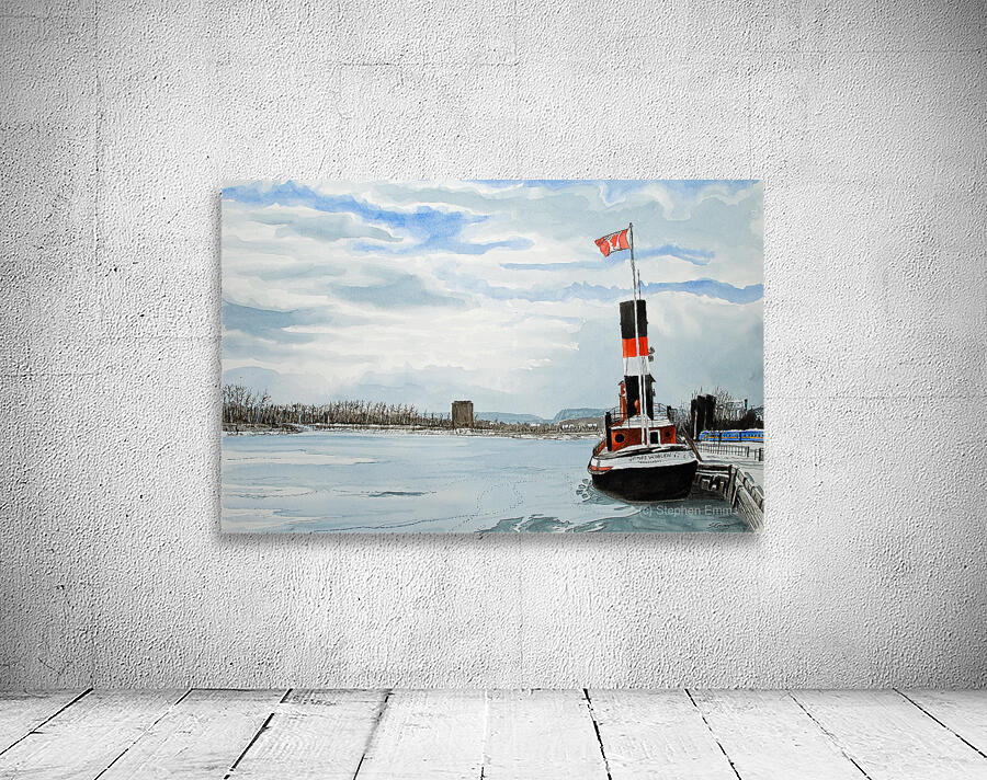 James Whalen Tug Boat Painting by Stephen Emms Wall Art