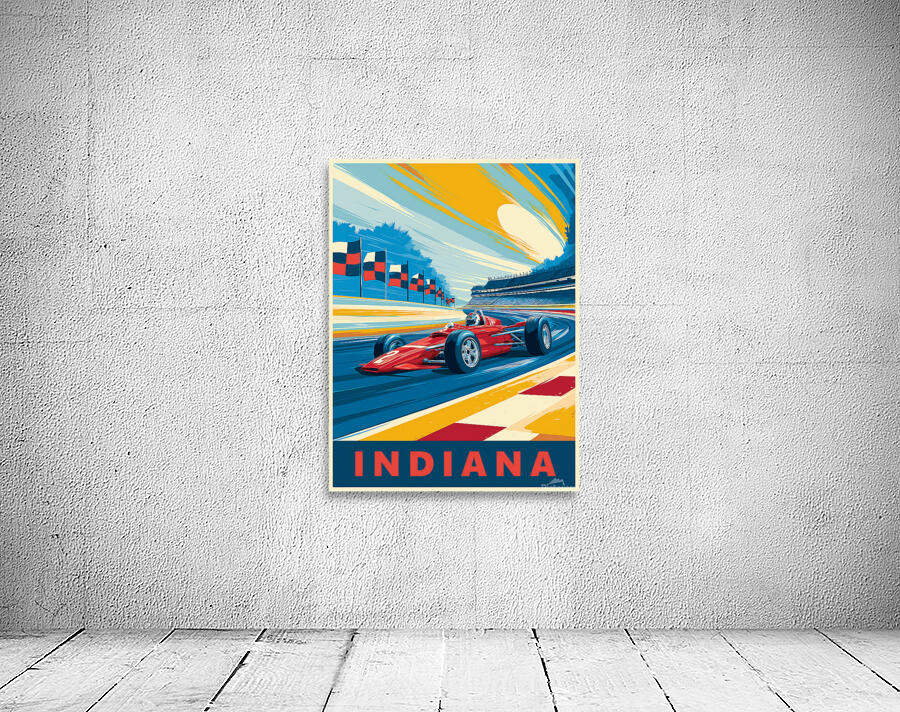 Vintage Indiana Racing Poster: Hoosier Pride by Wild River Wall Art