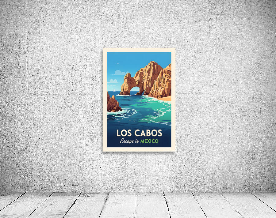 Los cabos mexico arch rock formation and sailboat on turquoise water by ...