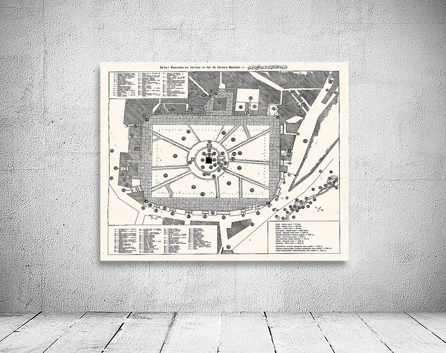 Schematic Map of Masjid al-Haram in Mecca – Detailed Architectural Plan ...