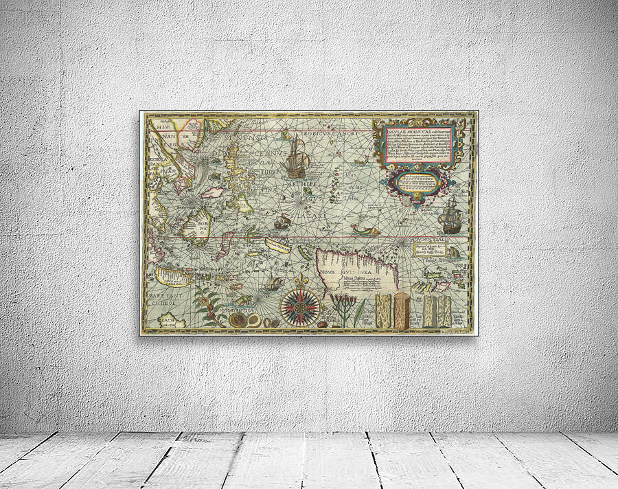 1594 Spice Map by Petrus Plancius – Rare Dutch Map of Southeast Asia ...