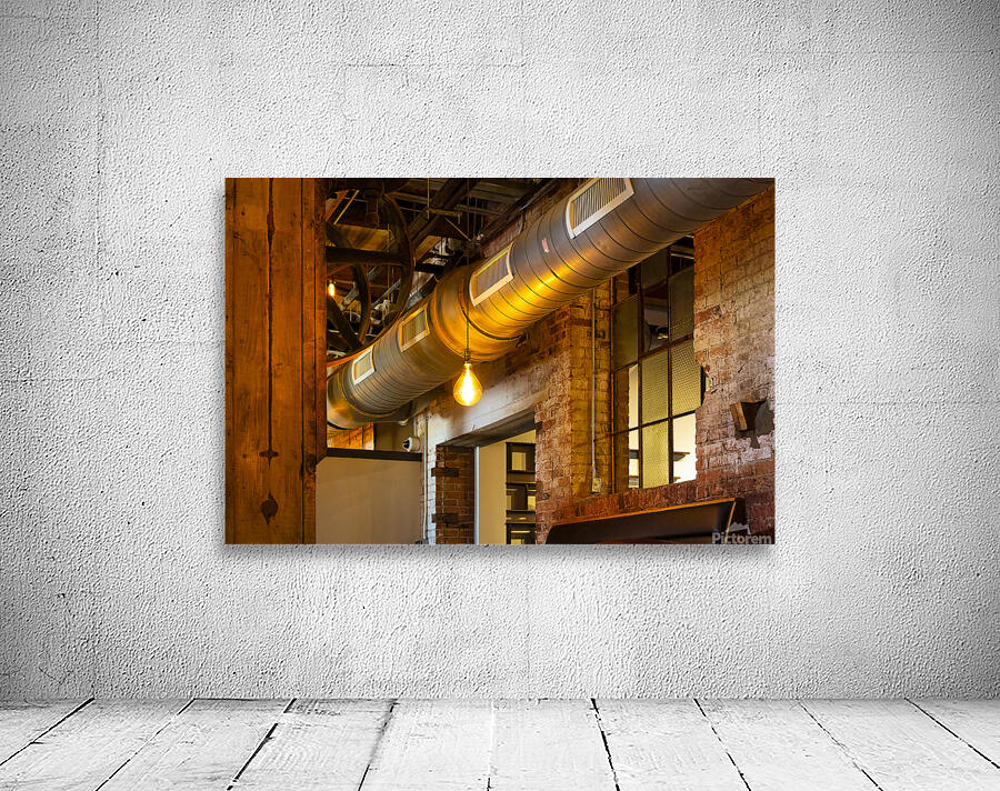 Rustic Industrial Ceiling with Warm Ambient Light by Shelia Hunt ...