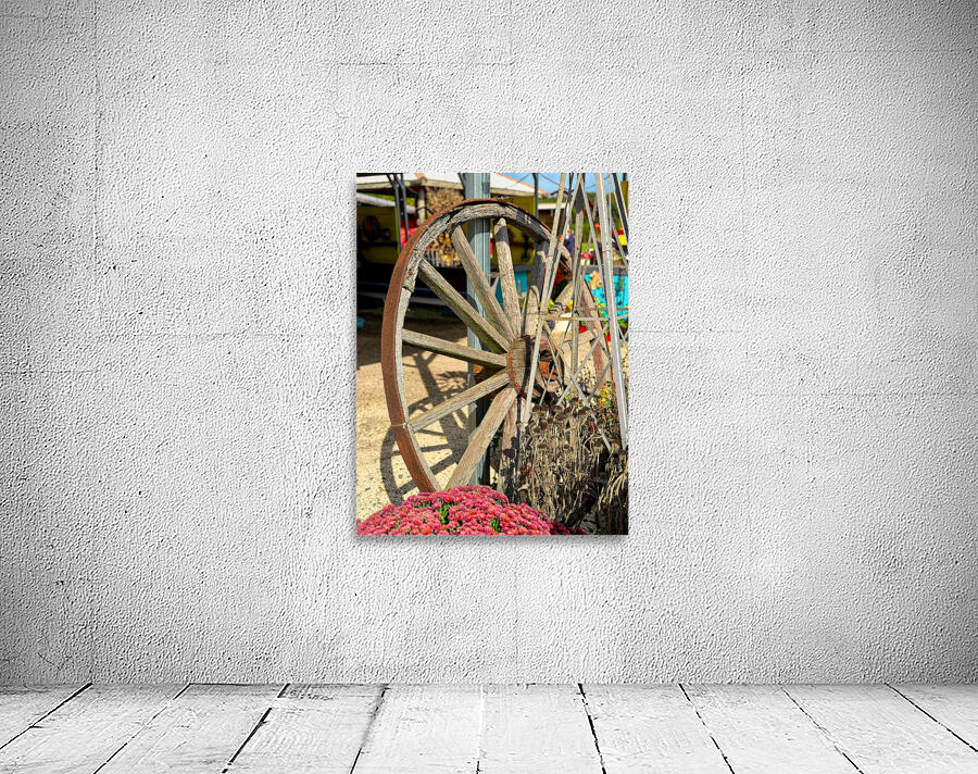 Rustic and Weathered Wagon Wheel by Bill Swartwout Photography Wall Art
