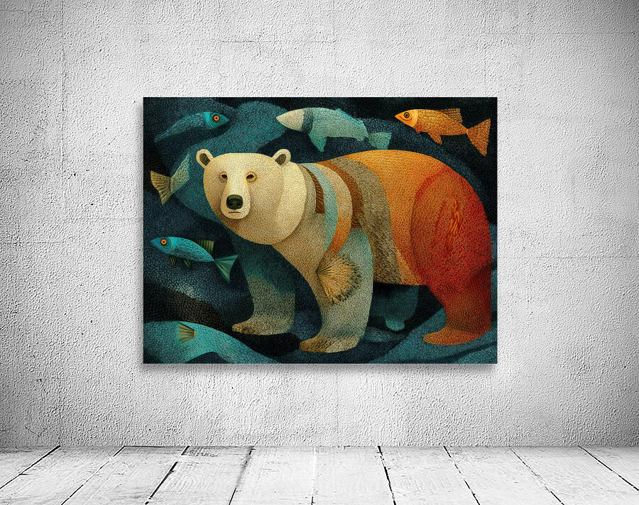 Inuit Ethnicity -Polar Bear Art by SykArt Designs Wall Art