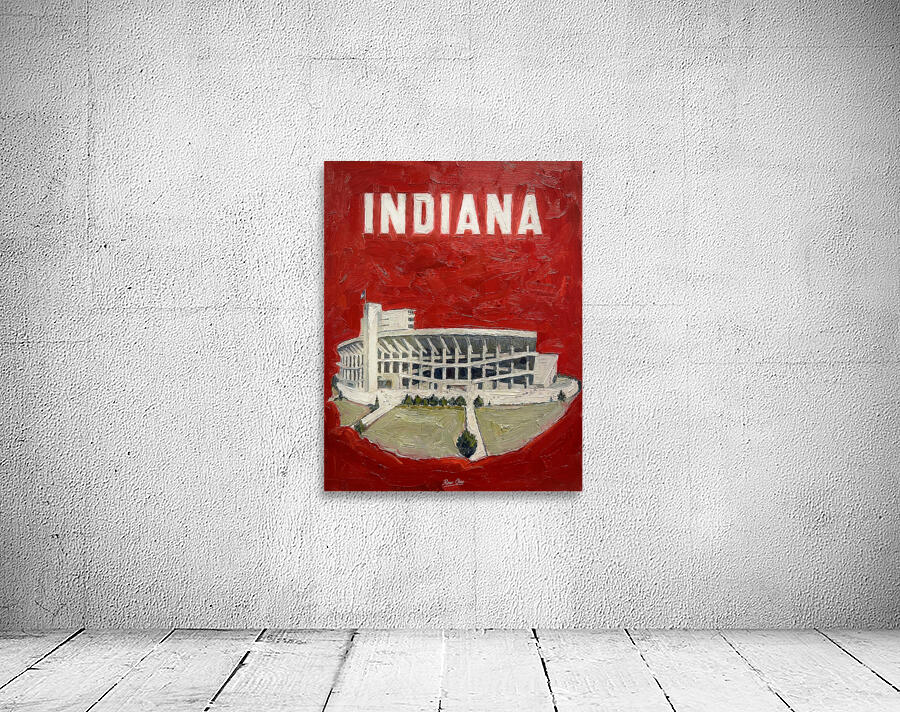 1960s Indiana Memorial Stadium Art Remix by Row One Brand Wall Art