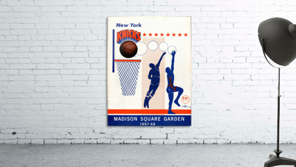 1967 New York Knicks Basketball Art by Row One Brand Wall Art