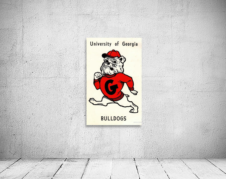 1960s_College_Vintage Georgia Bulldog Art_Row One Brand by Row One Brand Wall Art