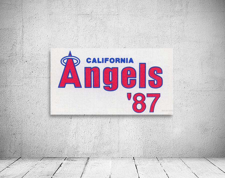 1987 California Angels Baseball Schedule Reproduction Art_Old Sports ...