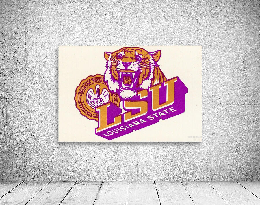 Vintage LSU Tigers Art by Row One Brand Wall Art