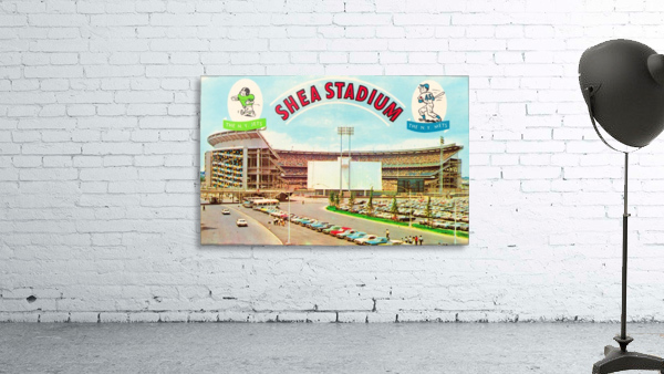 Vintage Shea Stadium Poster by Row One Brand Wall Art